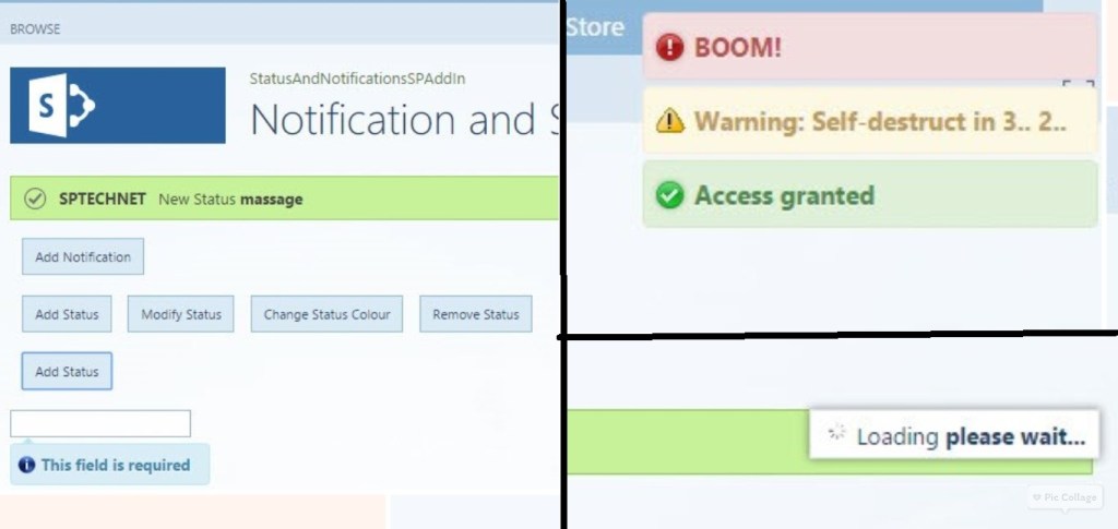 Notification and Status messages SharePoint Add In – Ravichandran Blog