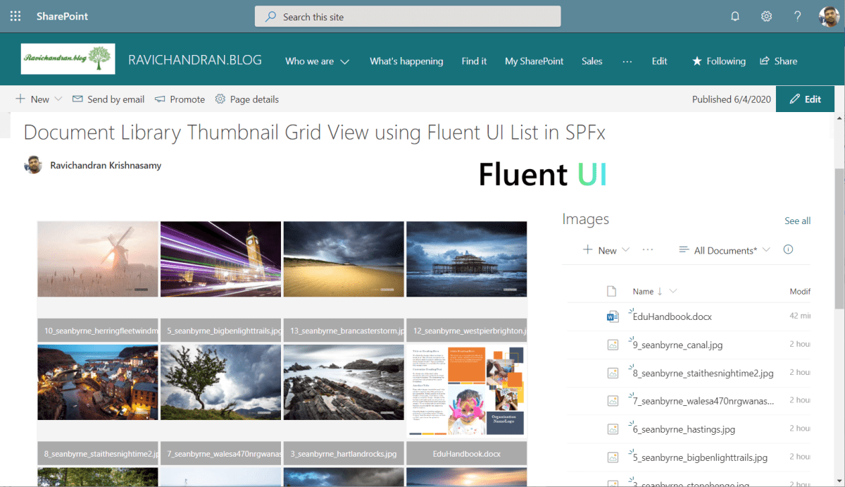 Document Library Thumbnail Grid View using Fluent UI List in SPFx ...